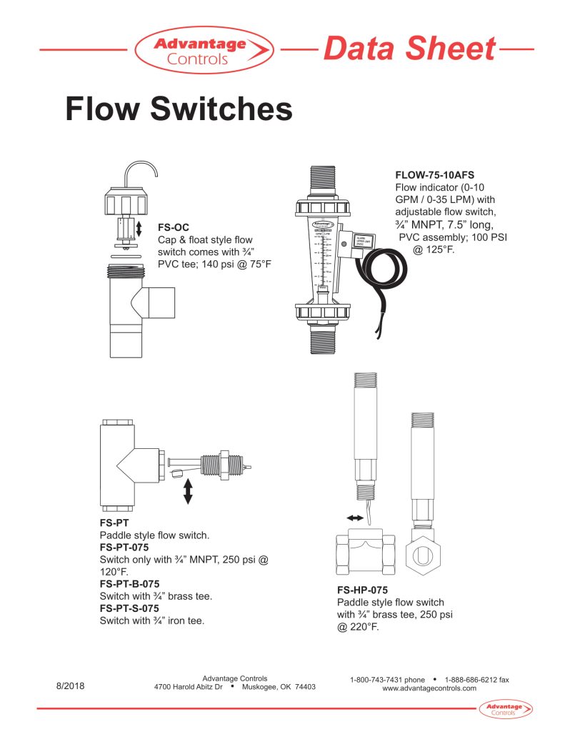 Flow Switches For Cooling Towers | Chardon Water Treatment